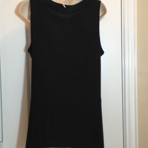 Tops | Sleeveless Black Ruffled Tank Top | Poshmark